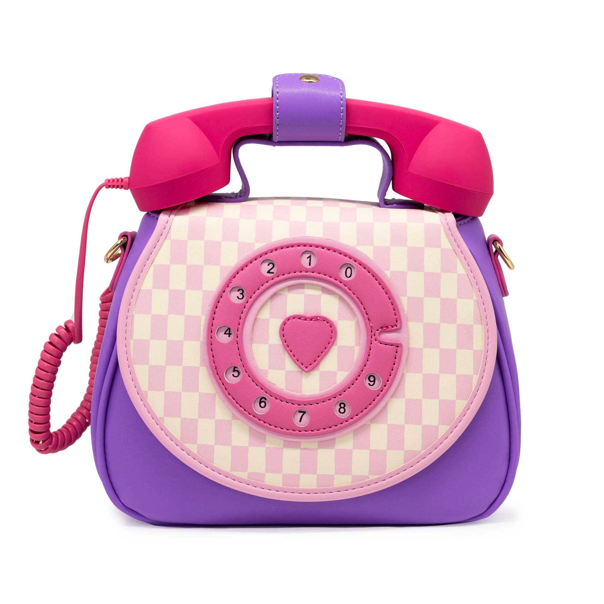 Ring Ring Phone Convertible Handbag - Pastel Checkerboard – Bewaltz