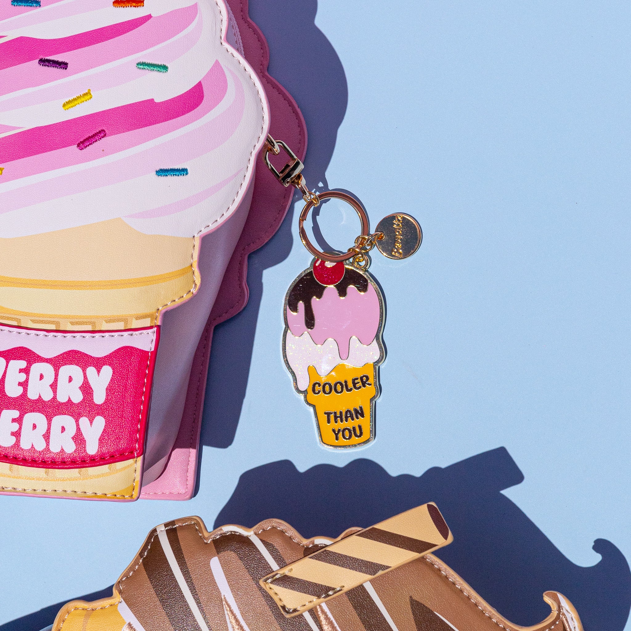 Glitter Metal Keychain - Ice Cream Cone – Bewaltz