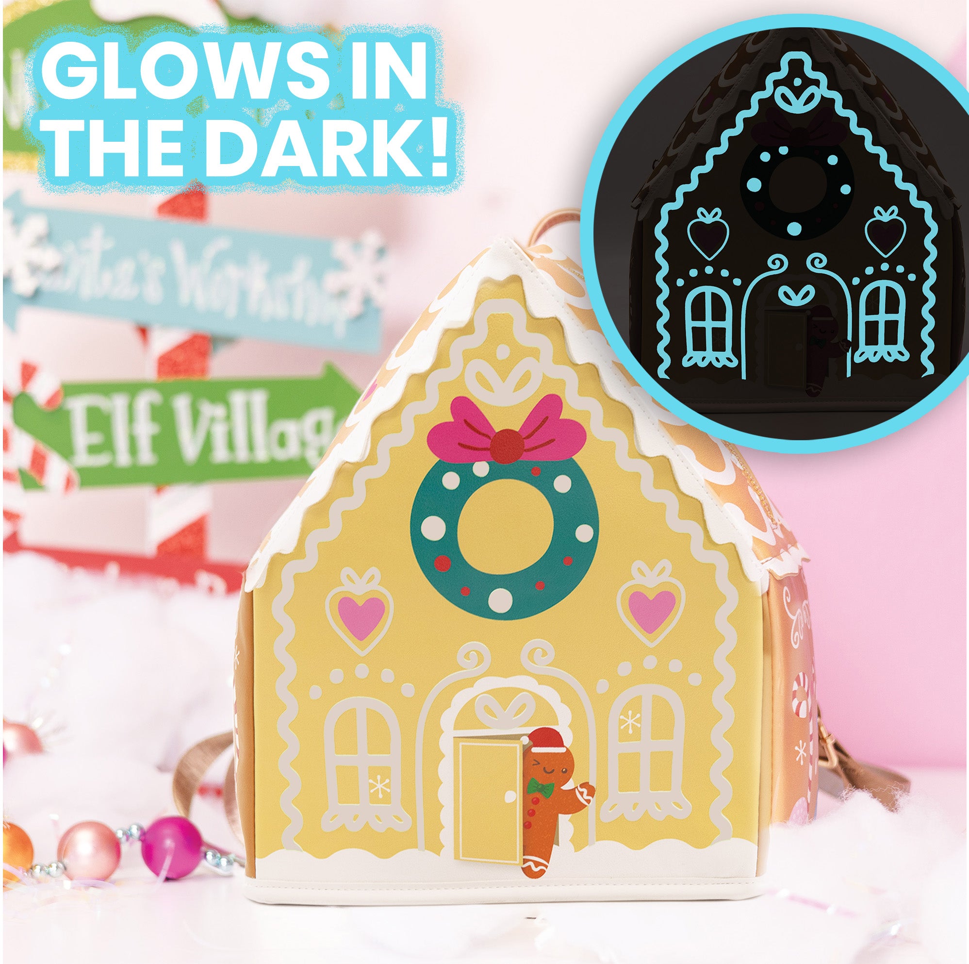 SALE! Glow-in-the-Dark Gingerbread House Backpack – Bewaltz